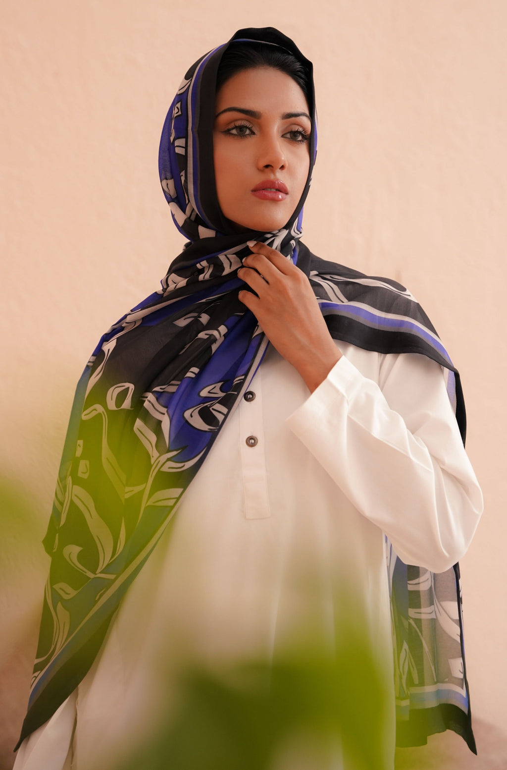Rung (Colors of Life) - Black & Blue Scarf – mantouae